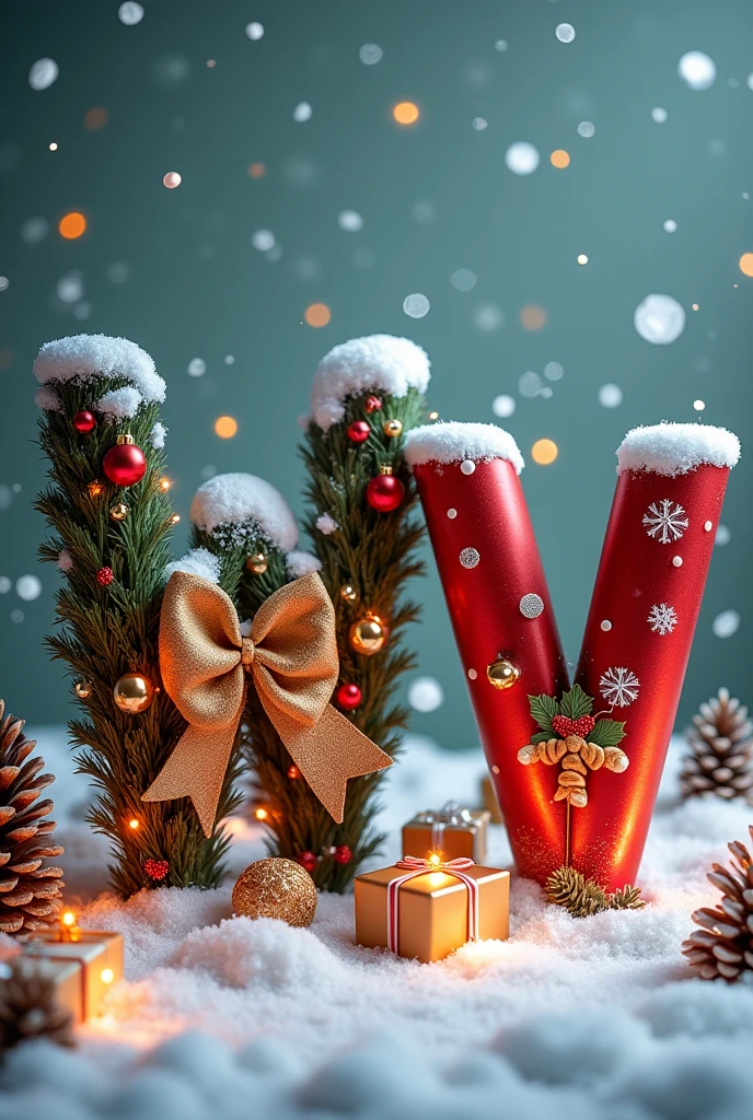 Stable Diffusion Prompt: Festive Christmas scene highlights W, R, V ...