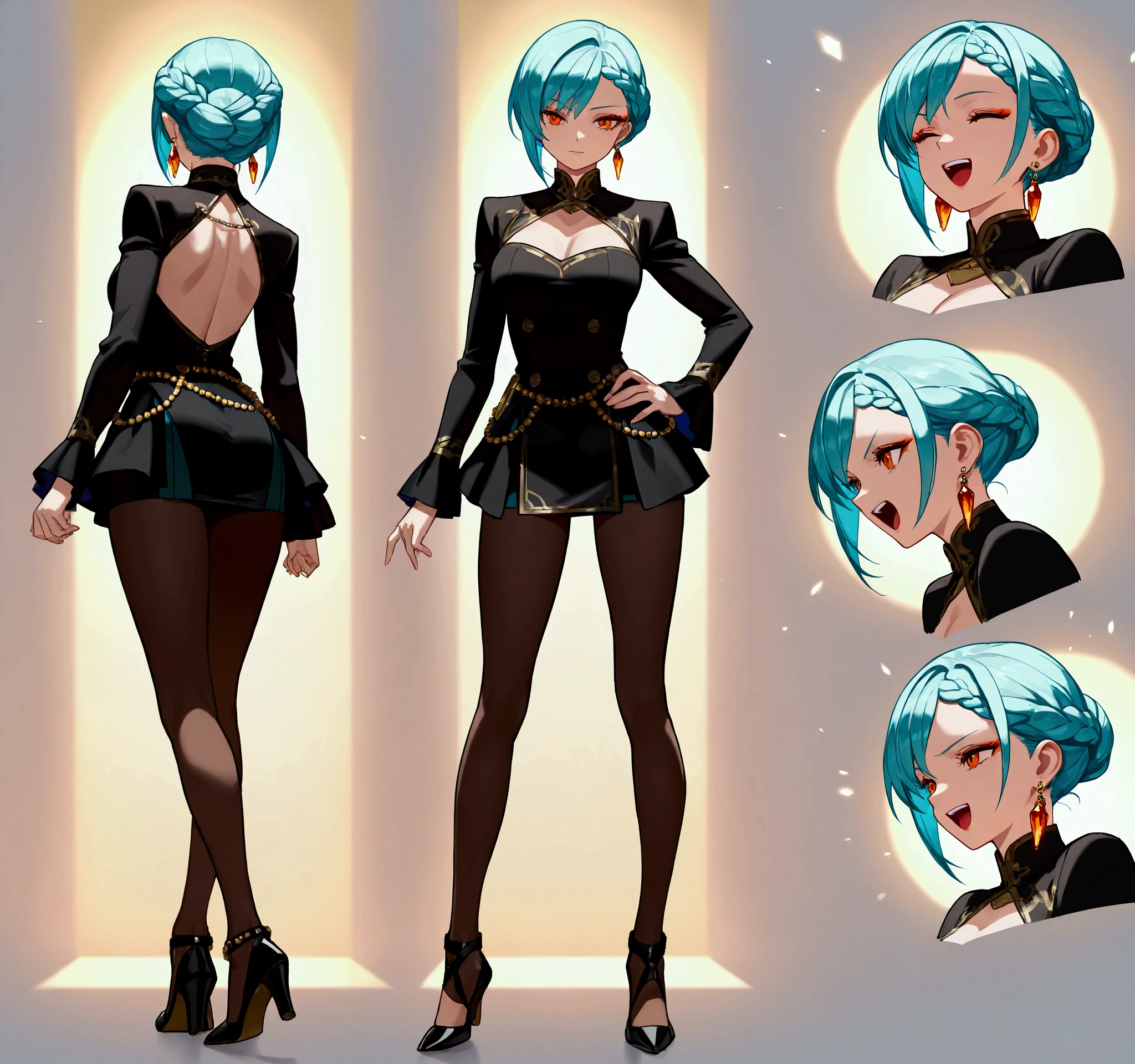 Stable Diffusion Prompt: Various stunning blue-haired woman poses for ...