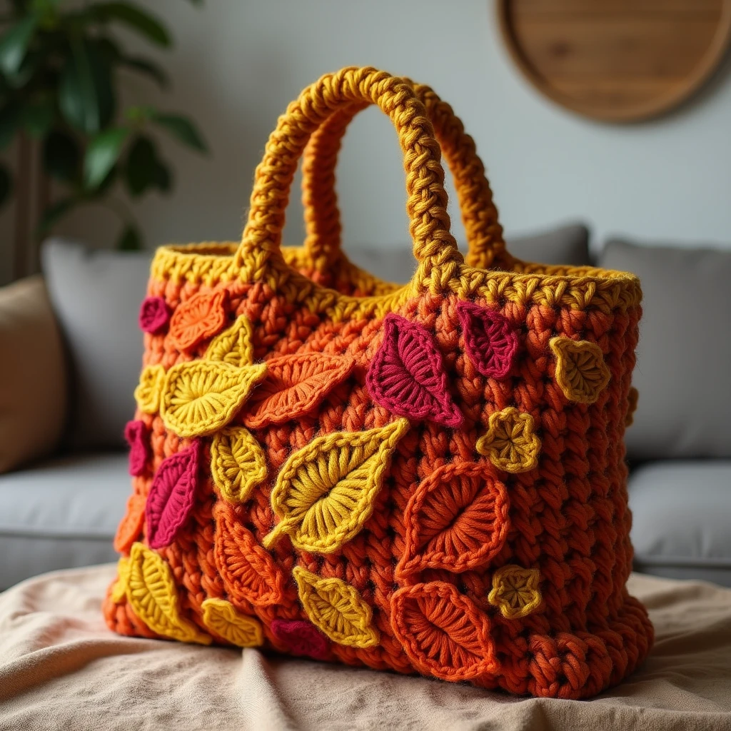 Stable Diffusion Prompt: Nice stylish bag design crochet with wool ...