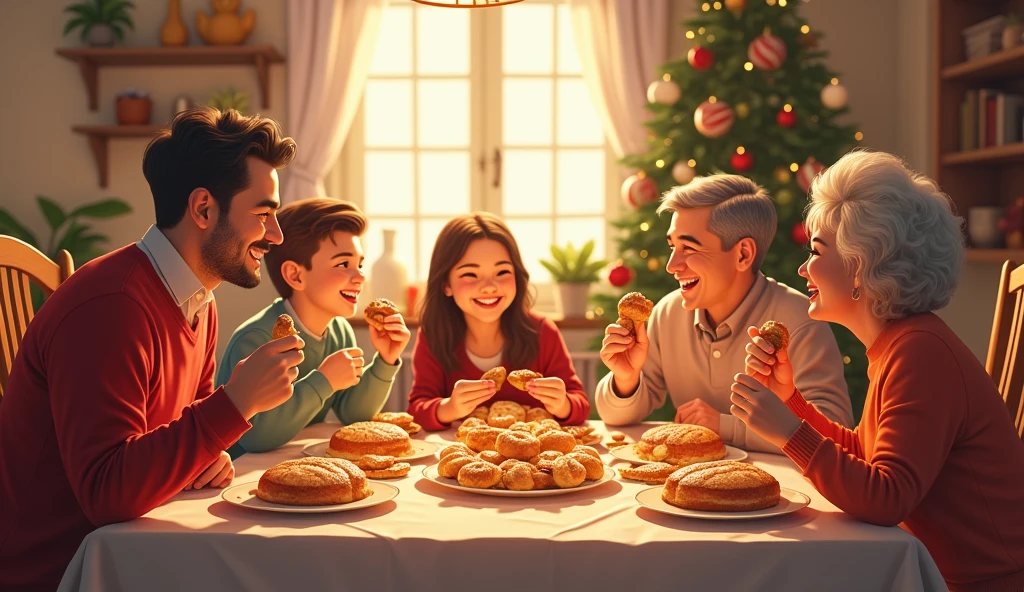 Stable Diffusion Prompt: Holiday celebration at home with the family ...