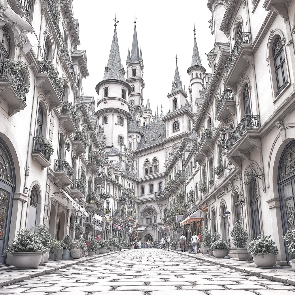 Stable Diffusion Prompt: Intricate street scene，Long-distance viewing ...