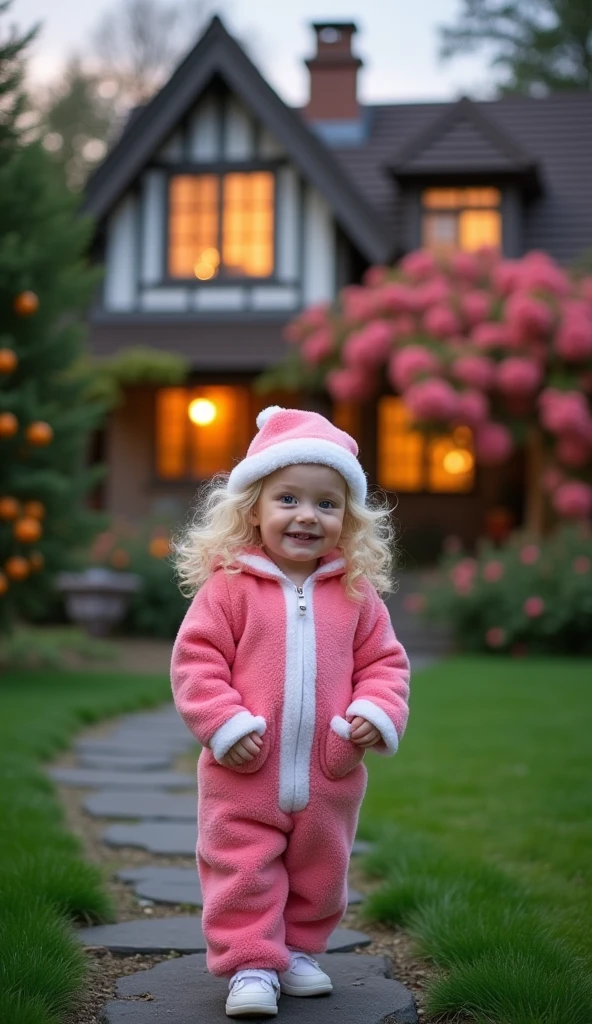 Stable Diffusion Prompt: Adorable blonde curly-haired child with bright ...