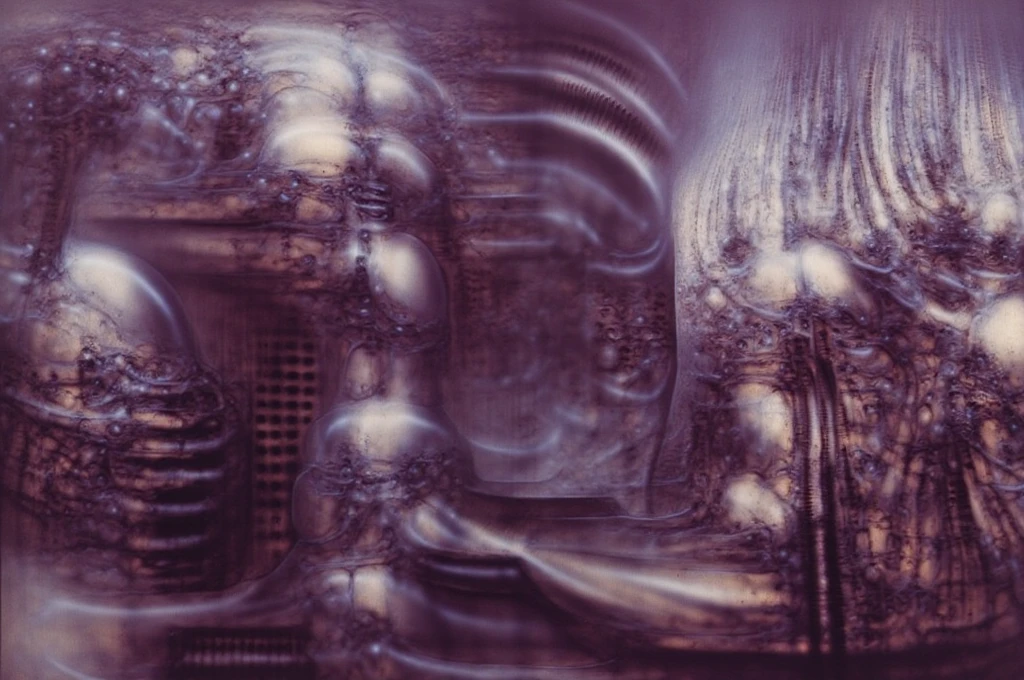 Stable Diffusion Prompt: G1g3r, Giger_style, The image is a detailed ...