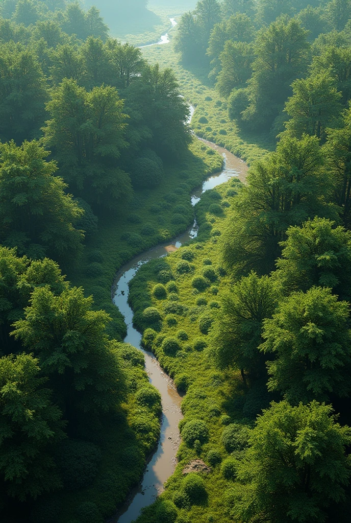 Stable Diffusion Prompt: Pine and Oak Forest from an aerial perspective ...