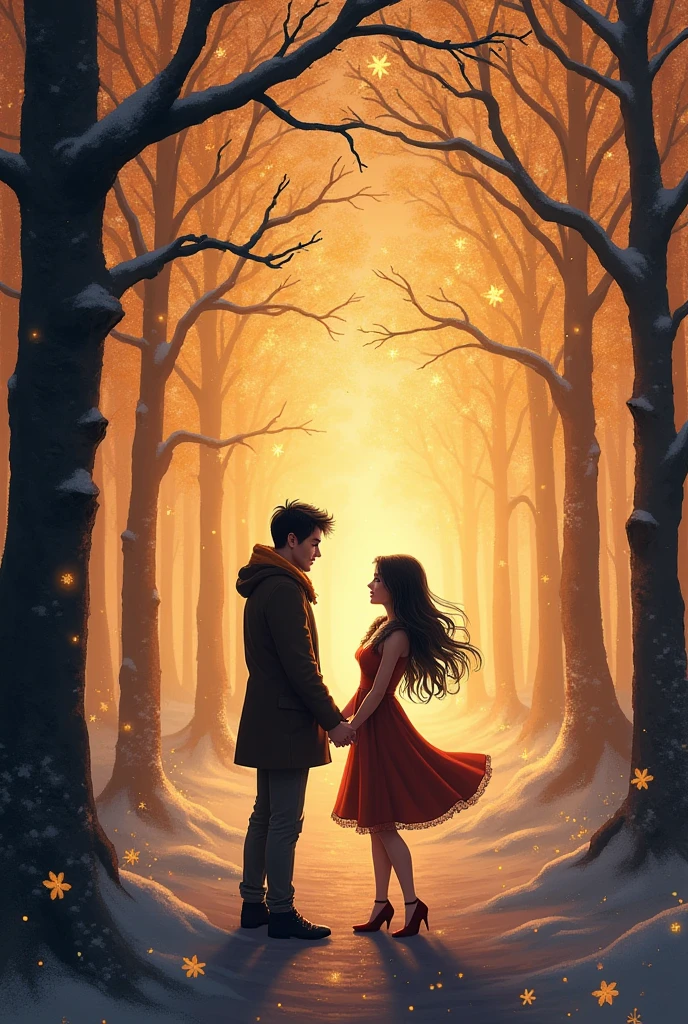 Stable Diffusion Prompt: Boy taller than girl, standing behind each other