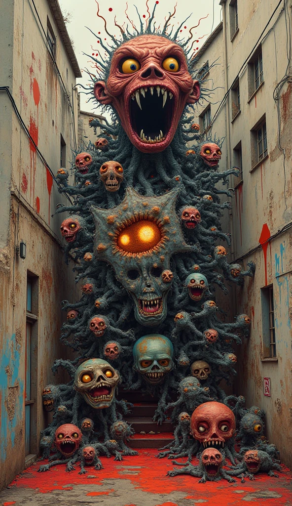 Stable Diffusion Prompt: Graffiti style，weird，Strange elements