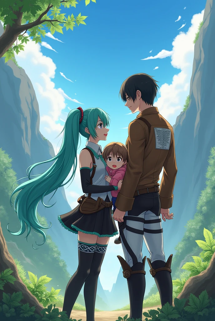 Stable Diffusion Prompt: Eren Jaeger and Hatsune Miku's daughter: a ...