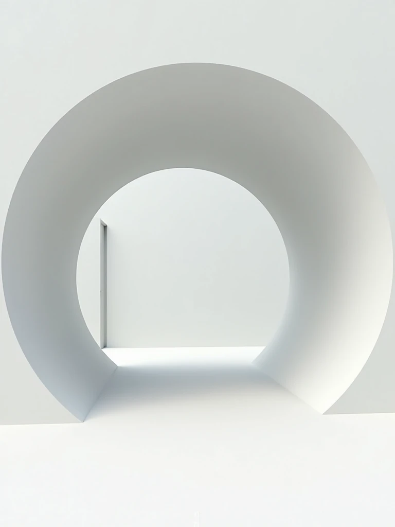 Stable Diffusion Prompt: Minimalist vertical circular corridor for ...