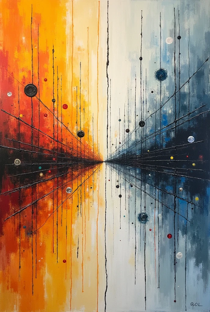 Stable Diffusion Prompt: Explore dynamic movement in art using varied line thickness