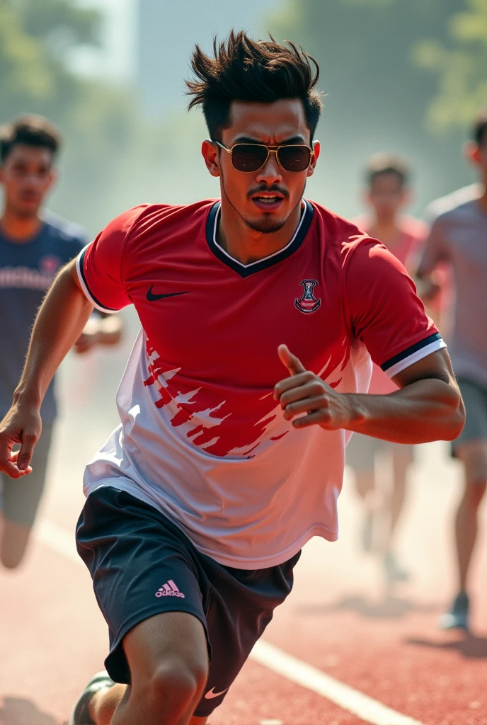 Stable Diffusion Prompt: Indonesian man with fast hair, sunglasses, in ...