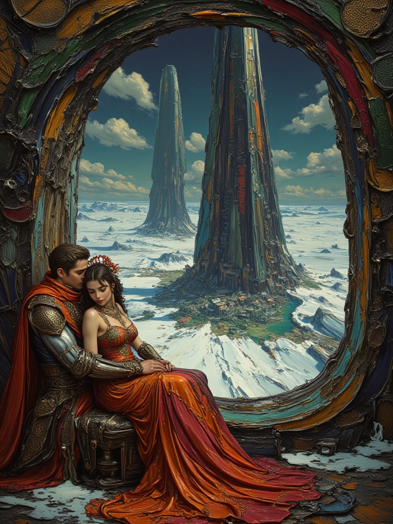 Stable Diffusion Prompt: Couple man and woman on hug at a room, window ...