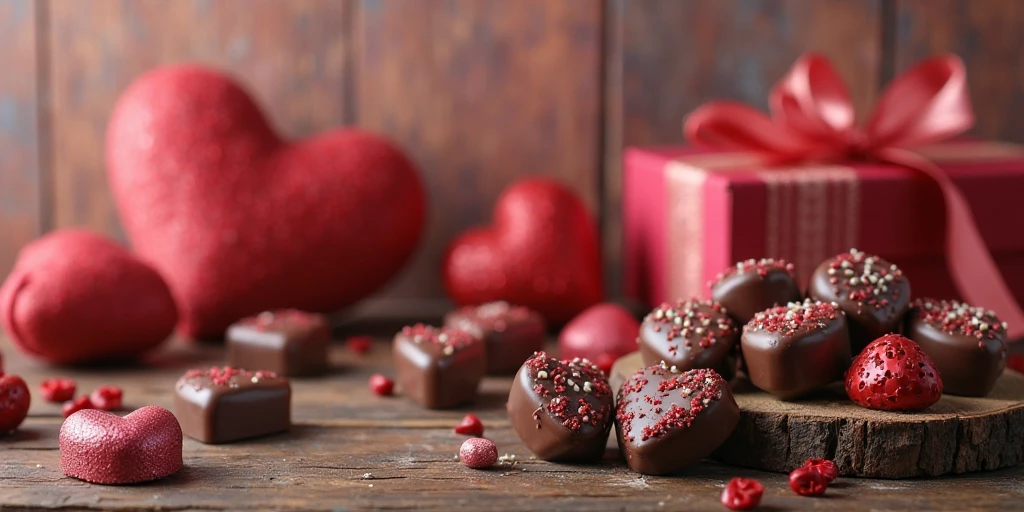 Stable Diffusion Prompt: Valentine’s Day gifts: hearts, chocolates ...