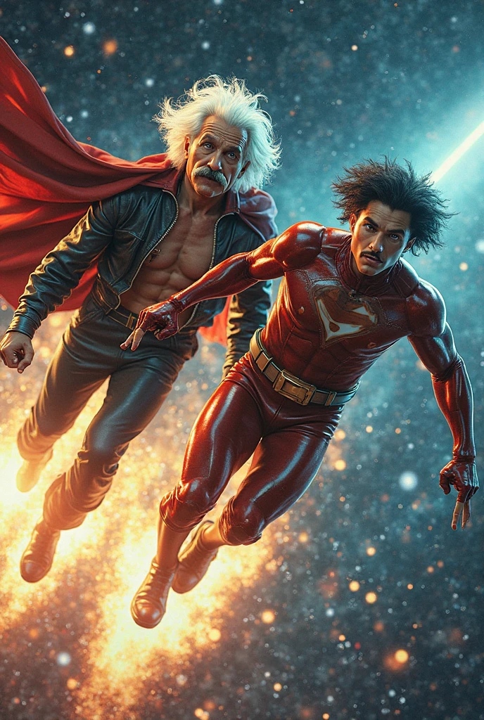 Stable Diffusion Prompt: Einstein and Oppenheimer: Two iconic ...