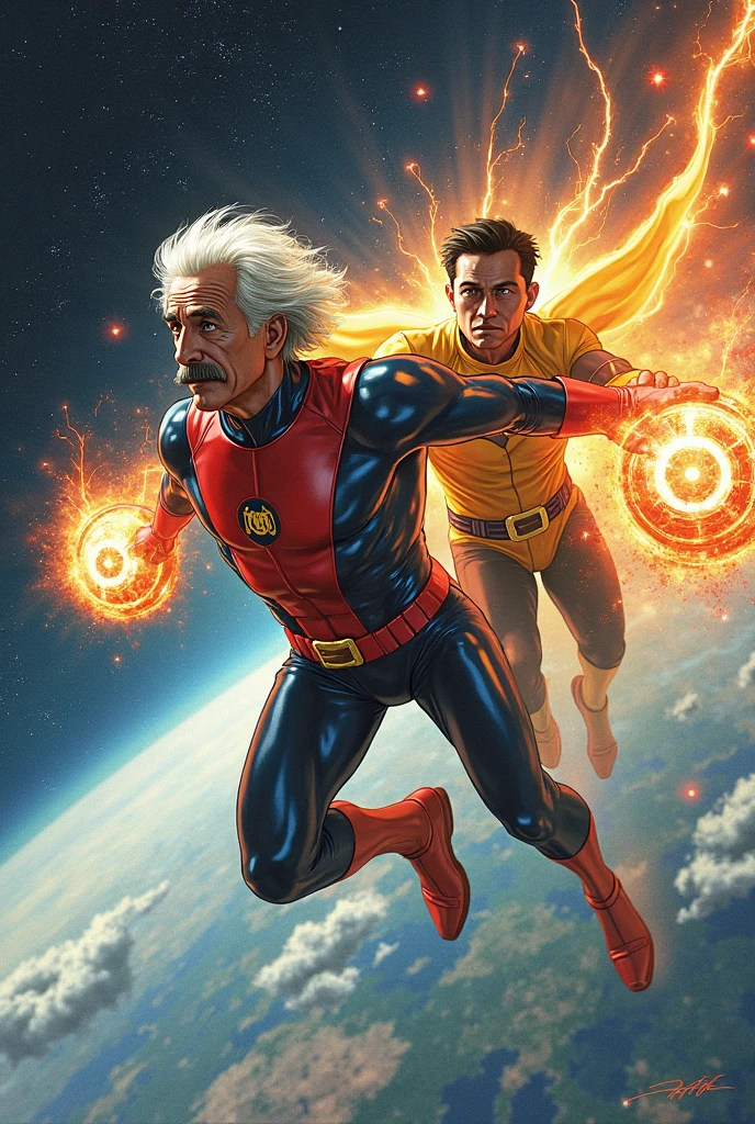 Stable Diffusion Prompt: Einstein and Oppenheimer: Two iconic ...