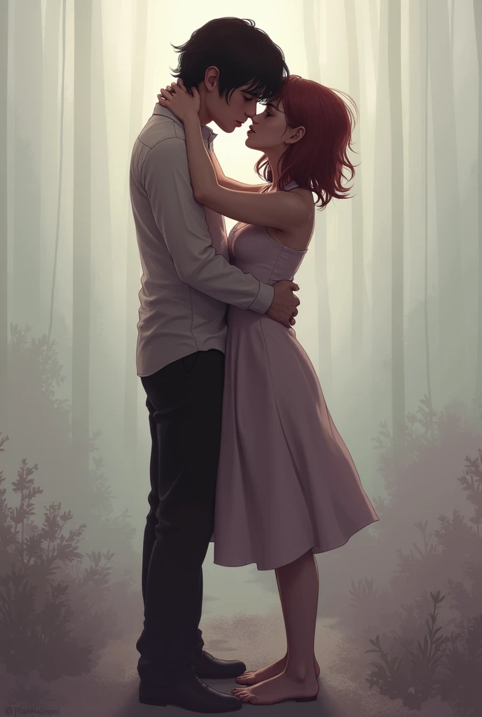 Stable Diffusion Prompt: Coming from behind and kissing: romantic ...