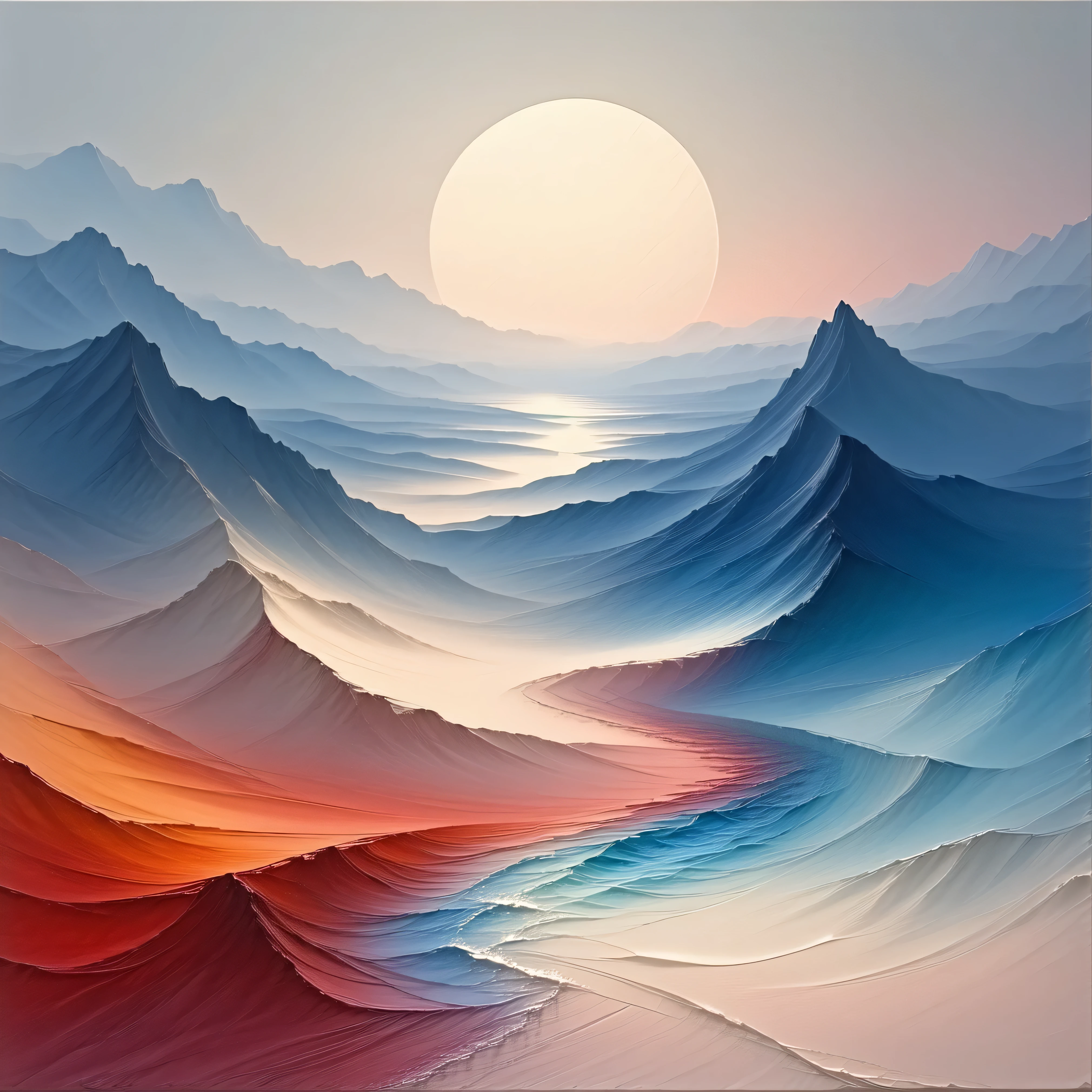 Stable Diffusion Prompt: Sunset mountain landscape painting capturing natural beauty
