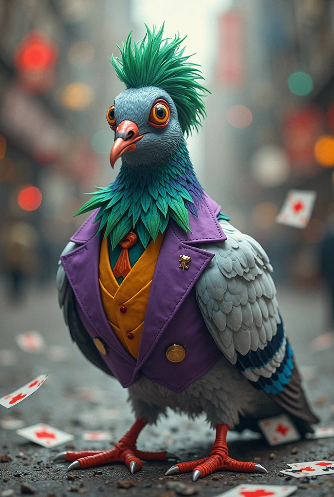 Stable Diffusion Prompt: Make a pigeon a joker for fun and creative ...