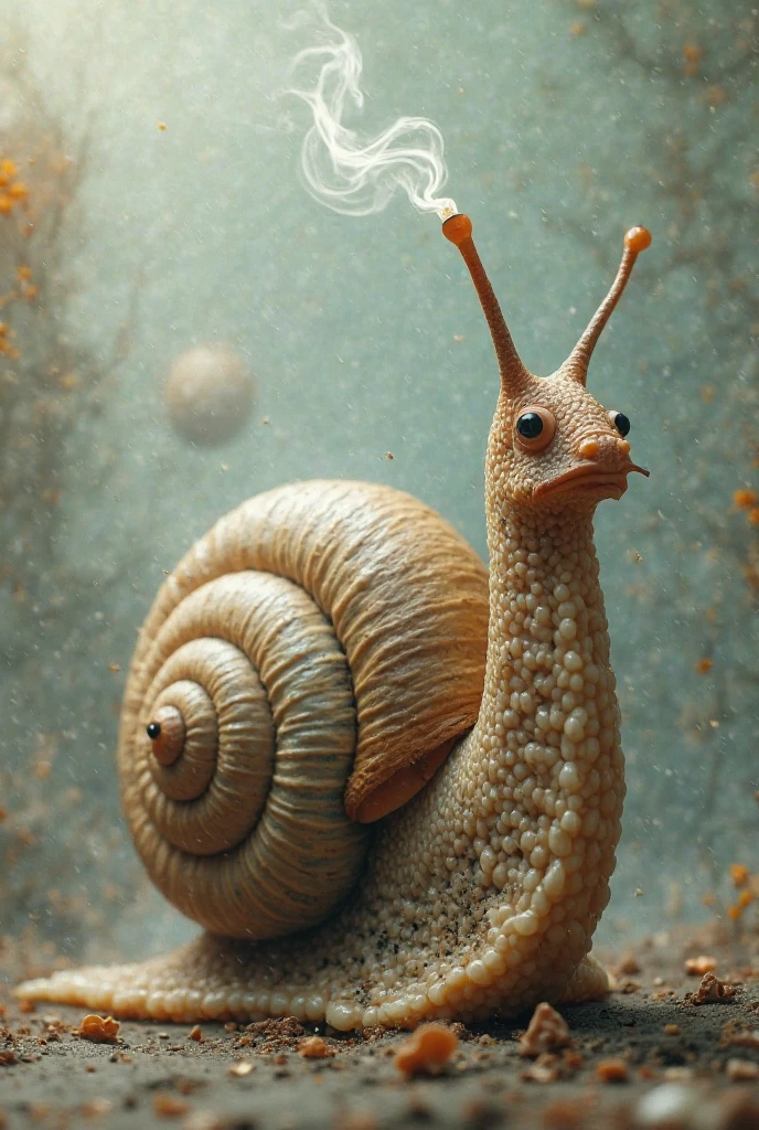 Stable Diffusion Prompt: Make me a snail hybrid cigarette