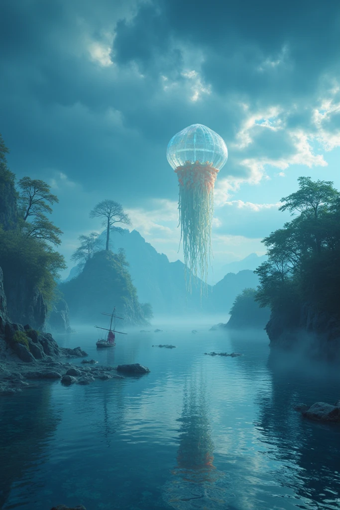 Stable Diffusion Prompt: Surreal endless ocean of drifting clouds ...