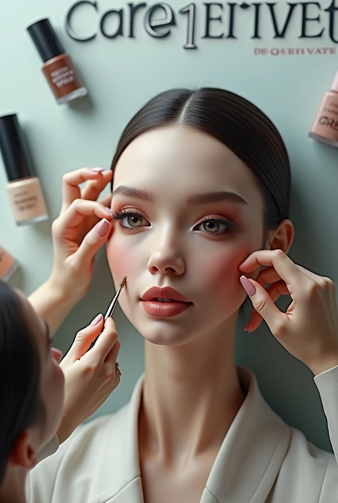 Stable Diffusion Prompt: Miniature makeup artists create ultra ...