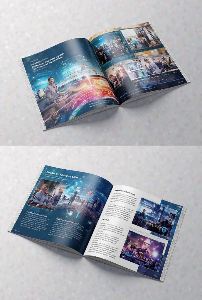 Stable Diffusion Prompt: A vibrant multimedia brochure showcasing dynamic digital marketing ...