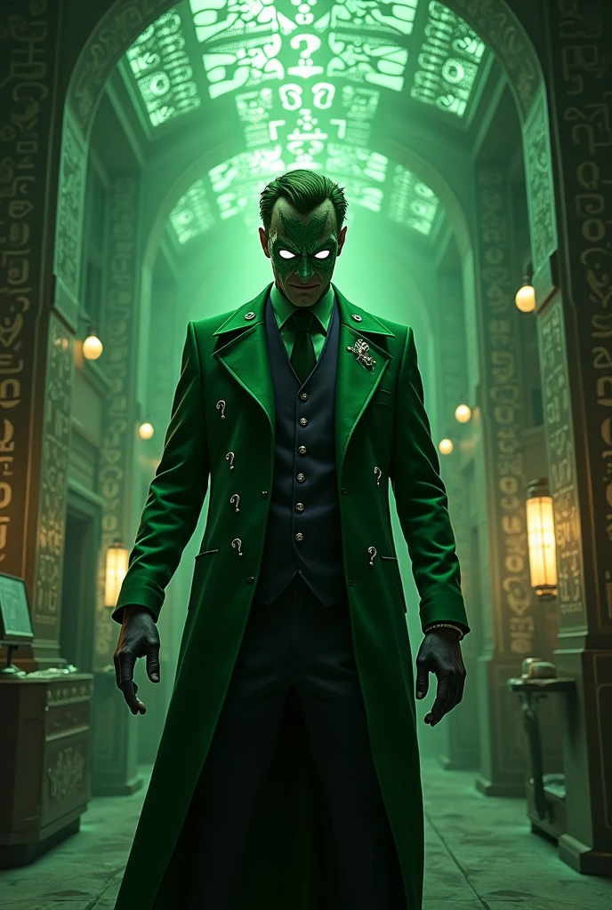 Stable Diffusion Prompt: The Riddler: Batman villain known for puzzles ...