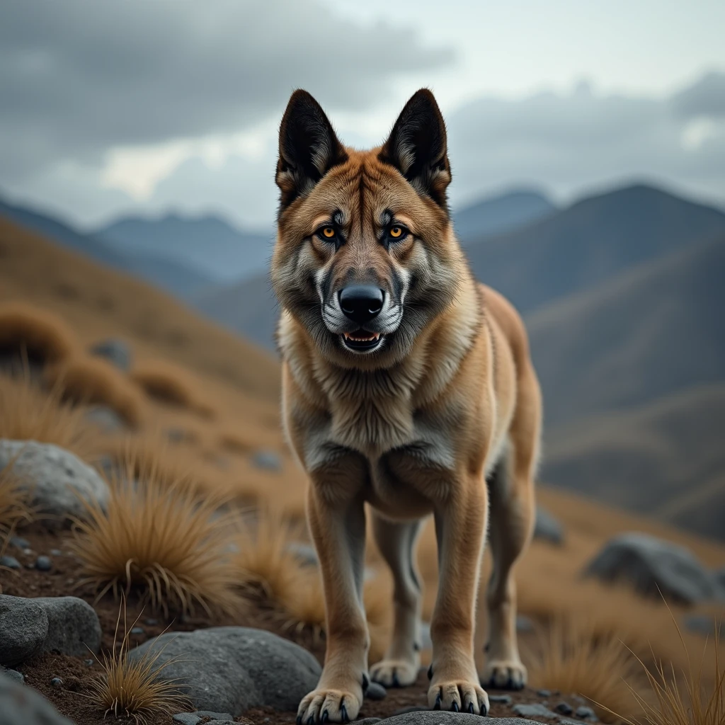 Stable Diffusion Prompt: Hyper-realistic Kangal dog on rocky Anatolian ...