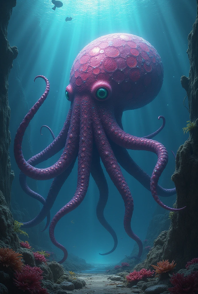 Stable Diffusion Prompt: Berryteuthis magister: Deep-sea squid ...