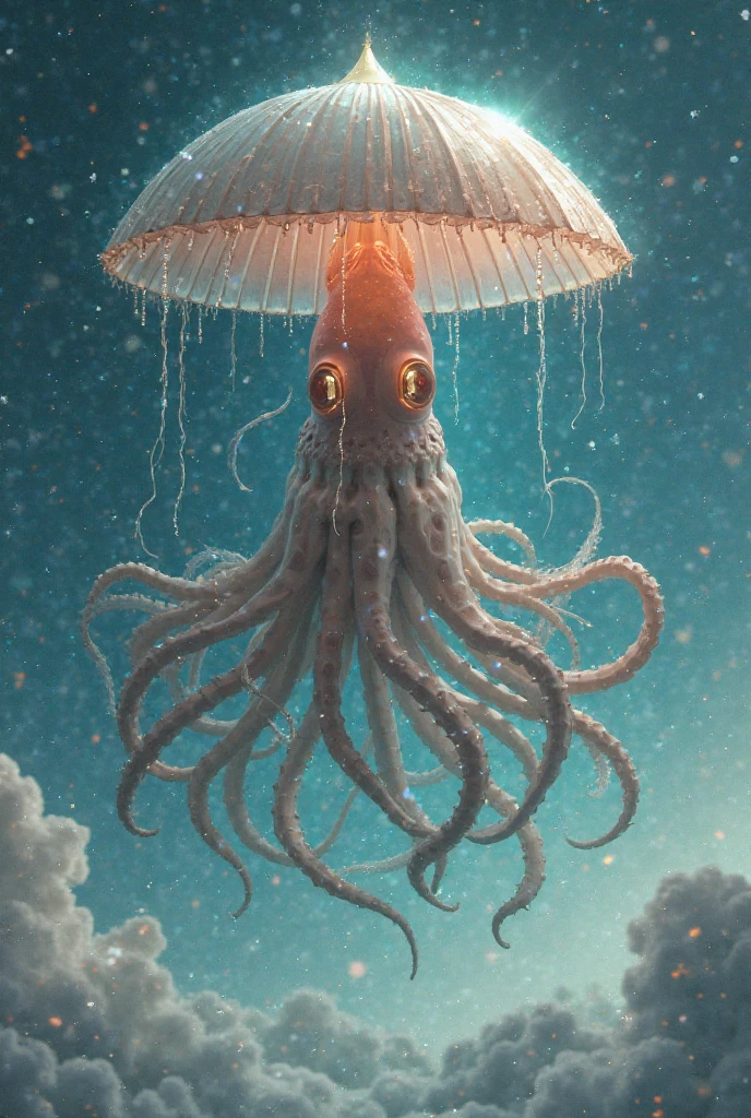 Stable Diffusion Prompt: Fusion of a squid with an umbrella, Abyssal ...