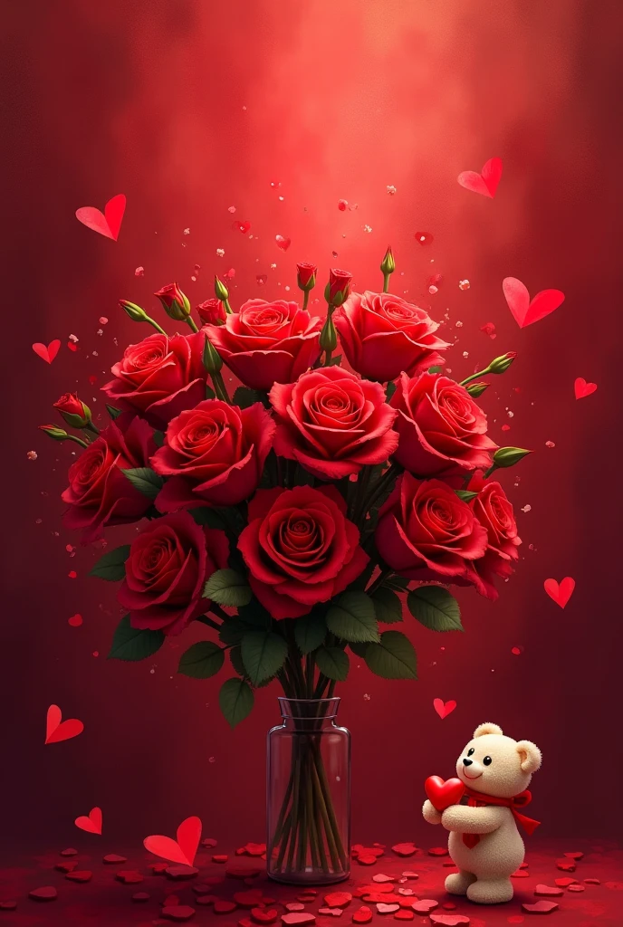 Stable Diffusion Prompt: Love-themed red background featuring hearts ...