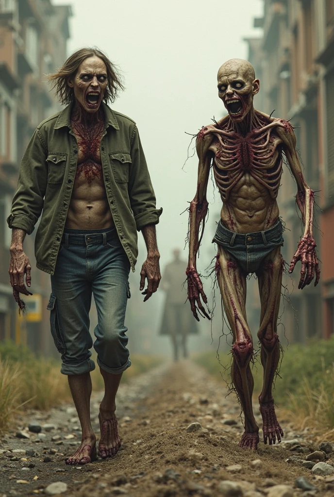 Stable Diffusion Prompt: Image comparative entre les zombies de the ...