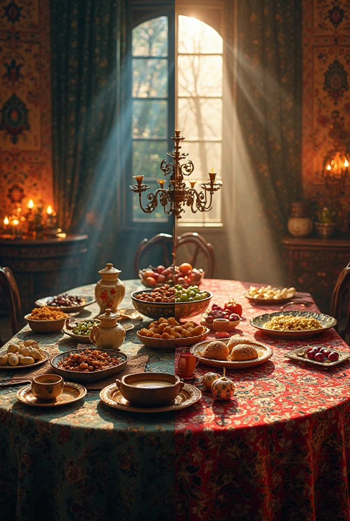 Stable Diffusion Prompt: Stunning split-image of traditional Persian ...