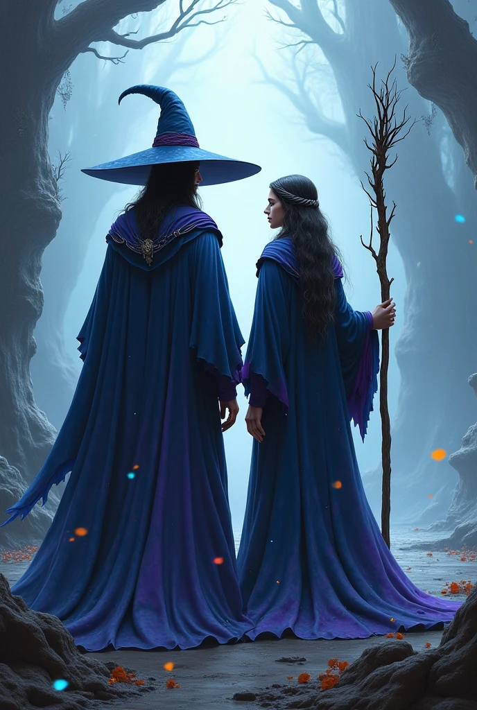 Stable Diffusion Prompt: Wizard and witch duo enchant in Markgot7's ...