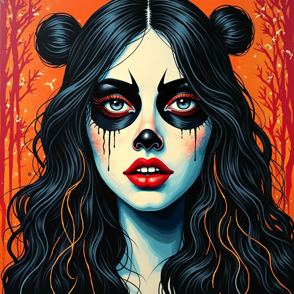 Stable Diffusion Prompt: Colorful 3D Cubist NFT of a vampire woman's ...