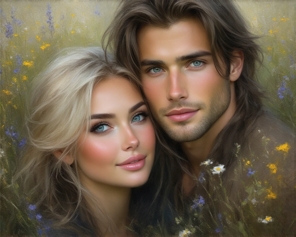 Stable Diffusion Prompt: Create a romantic, impressionist full-size oil ...