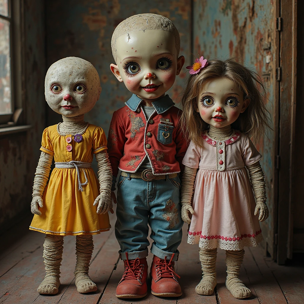 Stable Diffusion Prompt: Life-size mummies transformed into colorful ...