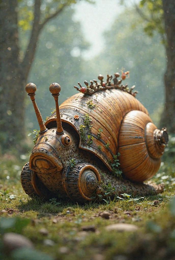 Stable Diffusion Prompt: Cute snail tank hybrid with a big cannon for ...