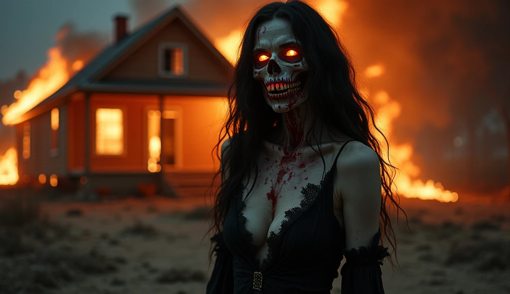 Stable Diffusion Prompt: Full-body portrait of an undead woman with ...