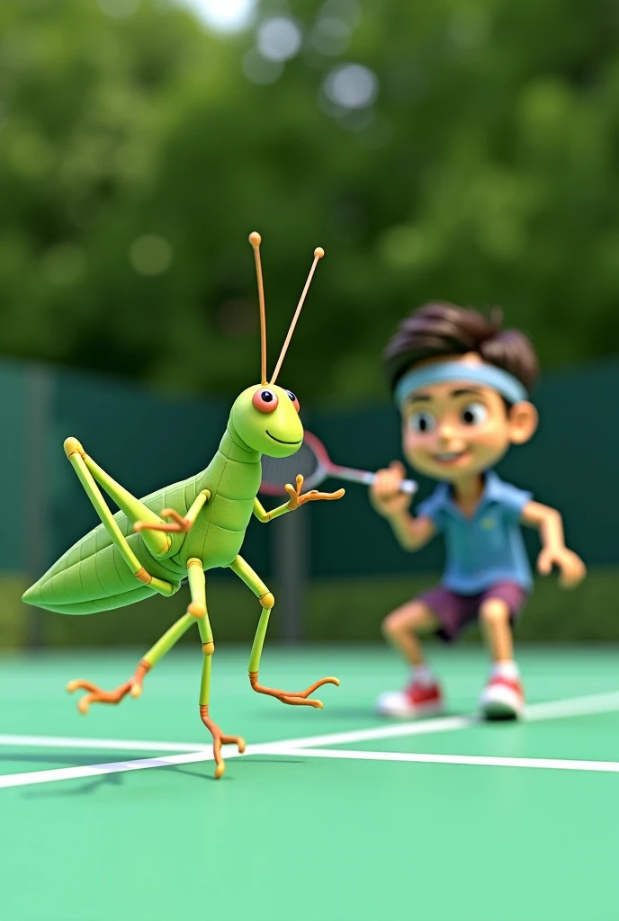 Stable Diffusion Prompt: Grasshopper and Viktor Axelson excel in badminton doubles wearing gear