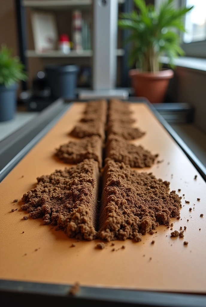 Stable Diffusion Prompt: Divide soil into four equal parts, discard ...