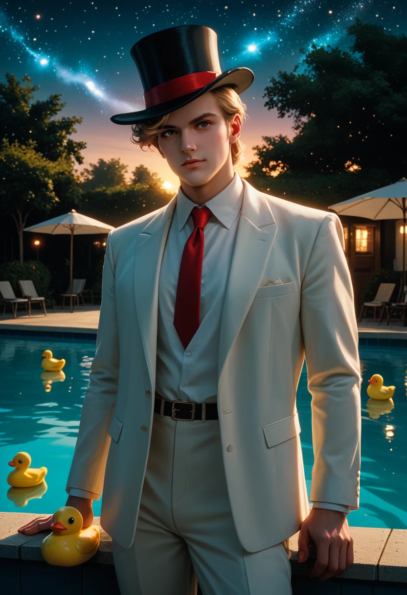 Stable Diffusion Prompt: PonyXLV6_The 666 Yellow Rubber Ducks: Male ...