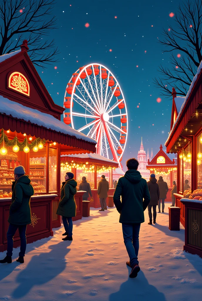 Stable Diffusion Prompt: Silent Magnificent Christmas Market with ...