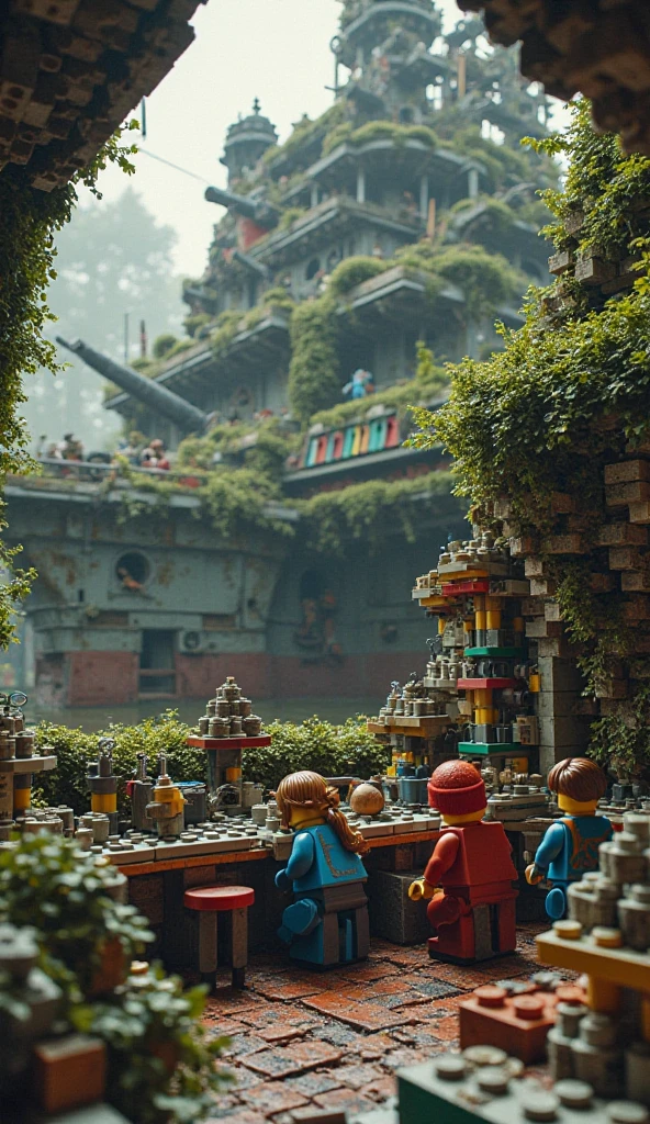 Stable Diffusion Prompt: LEGO battleship Moss: A pilot's room built ...