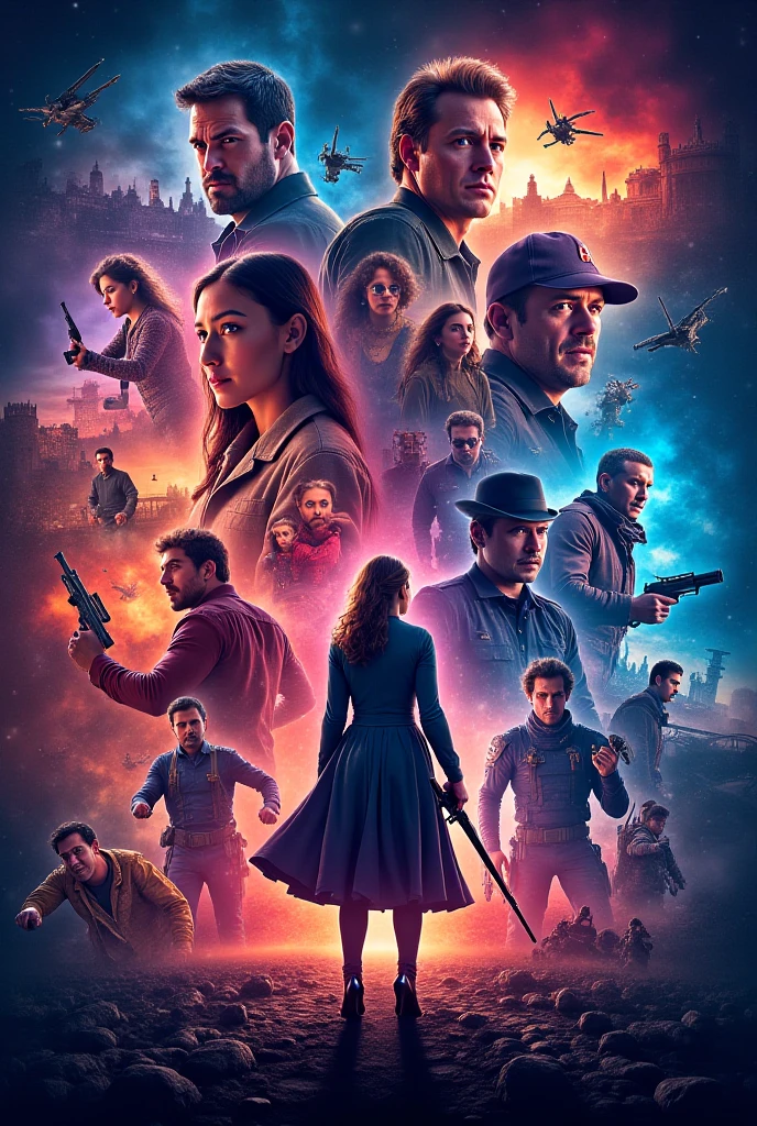 Stable Diffusion Prompt: Banner with images from movies behind with the ...