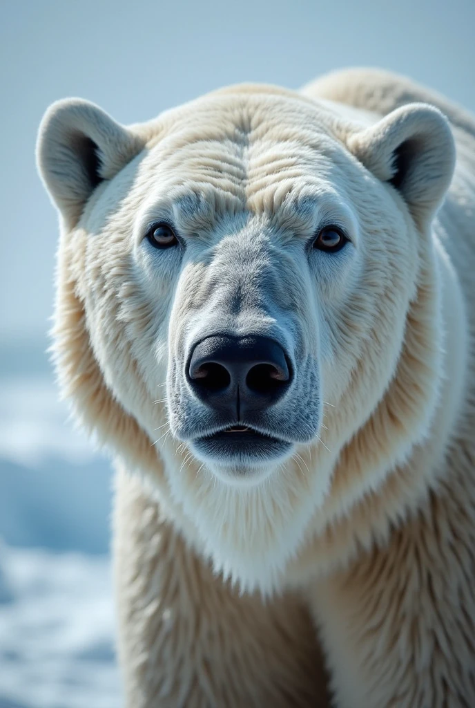 Stable Diffusion Prompt: Polar bear nose breathes warm mist into cold ...