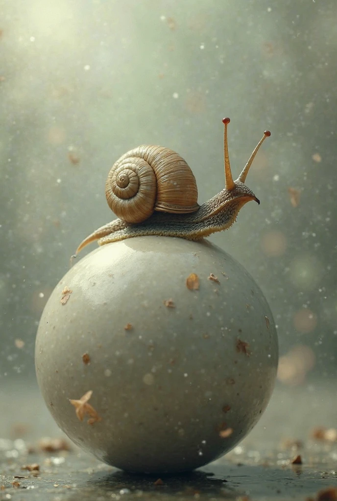 Stable Diffusion Prompt: A snail on top of a ball