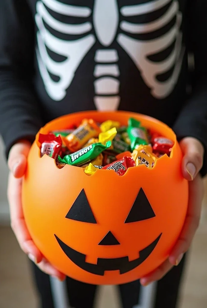 Stable Diffusion Prompt: Hand holding orange plastic jack in close-up ...
