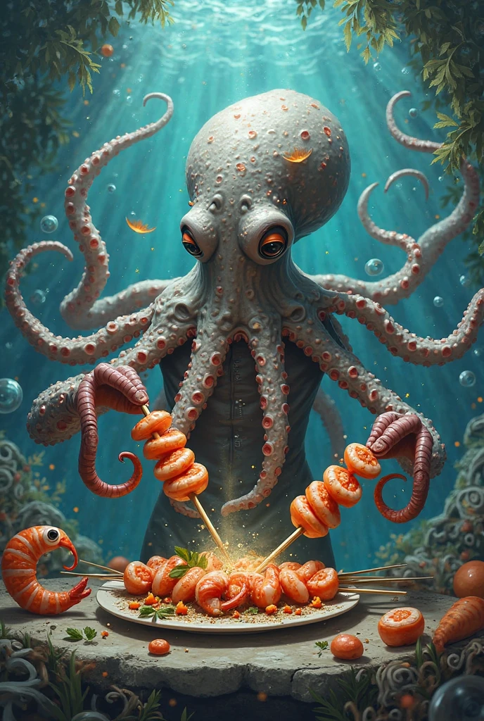 Stable Diffusion Prompt: Octopus Make Kebab: Authentic, flavorful ...