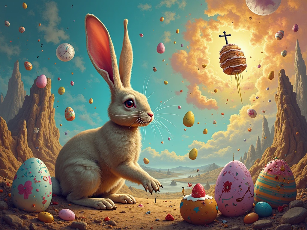 Stable Diffusion Prompt: Create a Salvador Dali-inspired Easter card ...