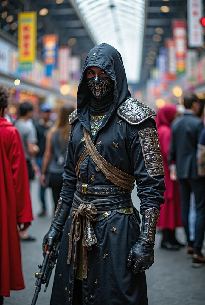 Stable Diffusion Prompt: Vibrant manga convention with colorful ...